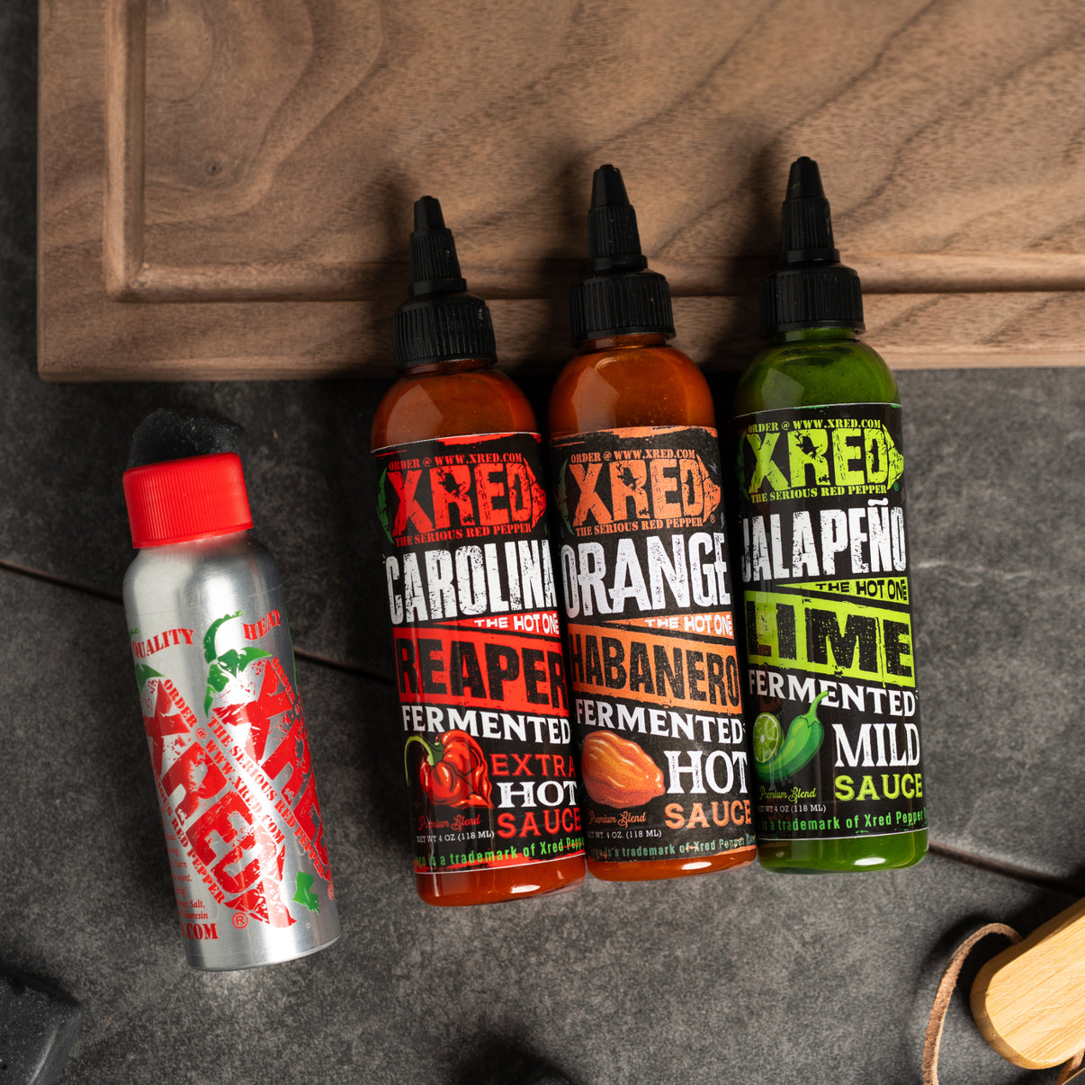 Xred Pepper Powder & Hot Sauce Bundle. Save with subscription!